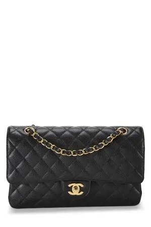 CHANEL Quilted Caviar Classic Double Flap Bag