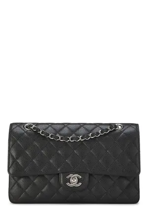 Chanel Quilted Caviar Classic Double Flap Bag - Black