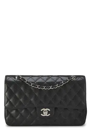CHANEL Chanel Quilted Caviar Classic Double Flap Bag