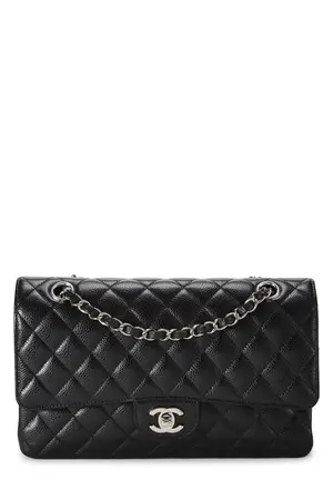 CHANEL Chanel Quilted Caviar Classic Double Flap Bag