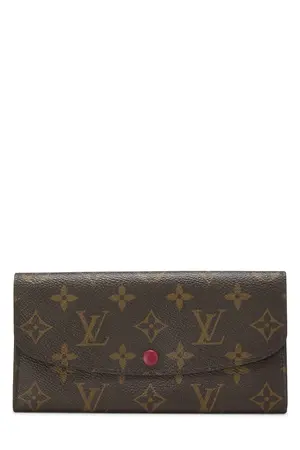 LOUIS VUITTON Monogram Canvas Emilie Wallet - Red