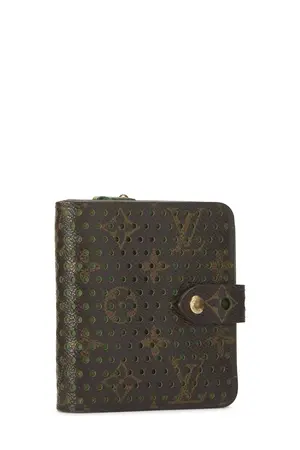 LOUIS VUITTON Monogram Canvas Perforated Zippy Compact - Brown