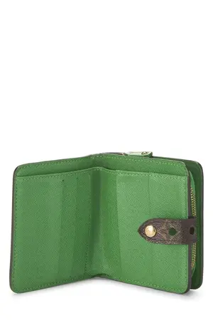 LOUIS VUITTON Monogram Canvas Perforated Zippy Compact - Green