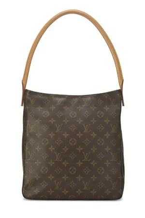 LOUIS VUITTON Monogram Canvas Looping Shoulder Bag - Brown