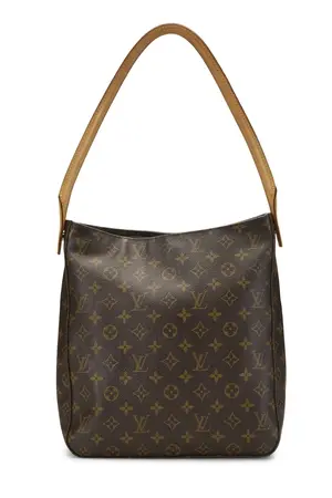LOUIS VUITTON Monogram Canvas Looping Shoulder Bag - Brown