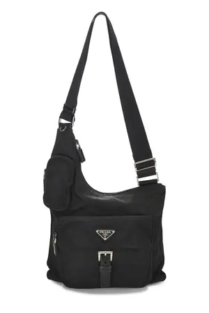 Prada Tessuto Nylon Messenger Bag - Black