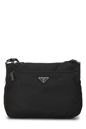 Prada Tessuto Nylon Messenger Bag - Black