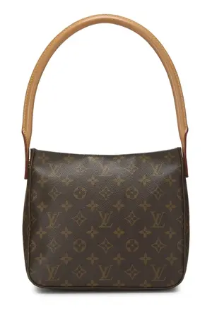 LOUIS VUITTON Monogram Canvas Looping Shoulder Bag - Brown