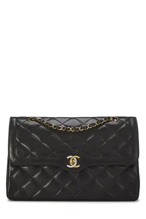 CHANEL Chanel Quilted Lambskin Paris Limited Double Flap Jumbo