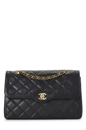 CHANEL Chanel Quilted Lambskin Paris Limited Double Flap Jumbo