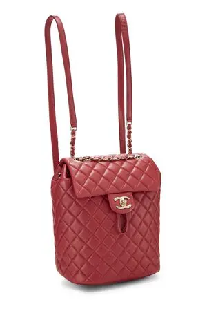 Chanel Quilted Lambskin Urban Spirit Backpack - Red