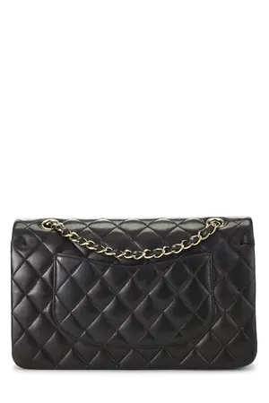 Chanel Quilted Lambskin Double Flap Bag - Black