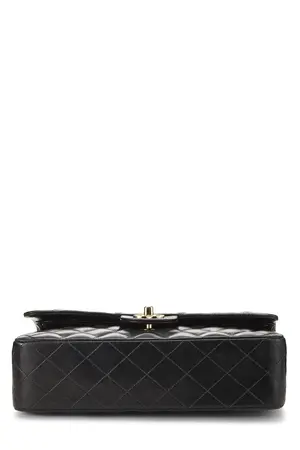 Chanel Quilted Lambskin Double Flap Bag - Black