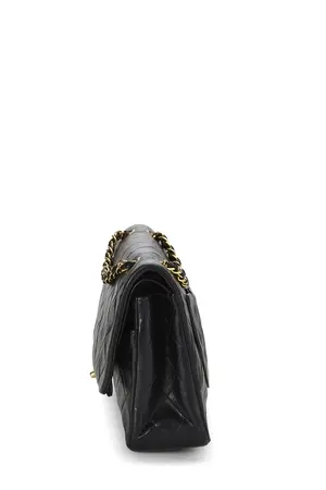 Chanel Quilted Lambskin Classic Double Flap Medium Shoulder Bag - Black