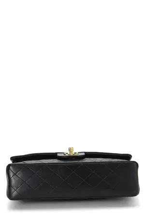 Chanel Quilted Lambskin Classic Double Flap Medium Shoulder Bag - Black