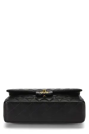 Chanel Quilted Lambskin Classic Double Flap Medium Shoulder Bag - Black