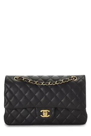 CHANEL Chanel Quilted Lambskin Classic Double Flap Medium Shoulder Bag