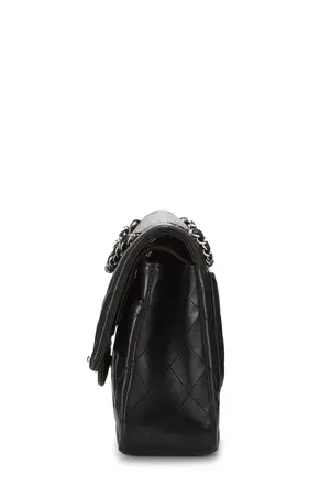 Chanel Quilted Lambskin Classic Double Flap Medium Shoulder Bag - Black