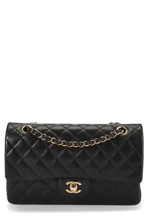CHANEL Chanel Quilted Lambskin Classic Double Flap Medium Shoulder Bag