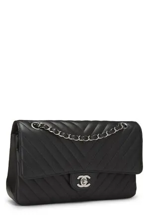 Chanel Chevron Lambskin Classic Double Flap Medium