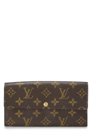 LOUIS VUITTON Monogram Canvas Sarah Wallet - Brown