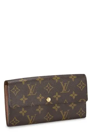 LOUIS VUITTON Monogram Canvas Sarah Wallet - Brown