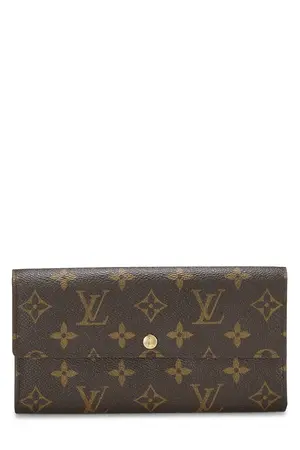 LOUIS VUITTON Monogram Canvas Sarah Wallet - Brown