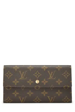 LOUIS VUITTON Louis Vuitton Monogram Canvas Sarah Wallet Brown