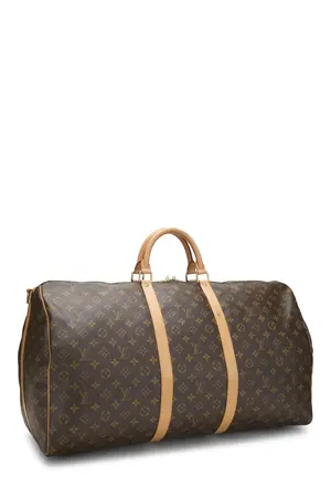 LOUIS VUITTON Monogram Keepall Bandouliere 60 - Brown