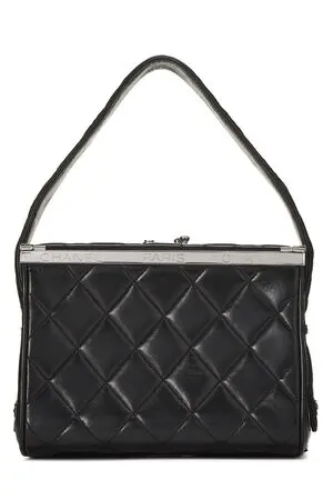 Chanel Quilted Lambskin Box Bag - Black