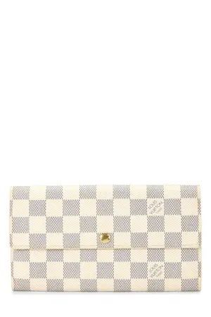 LOUIS VUITTON Damier Azur Sarah Continental Wallet - White
