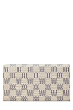 LOUIS VUITTON Damier Azur Sarah Continental Wallet - White