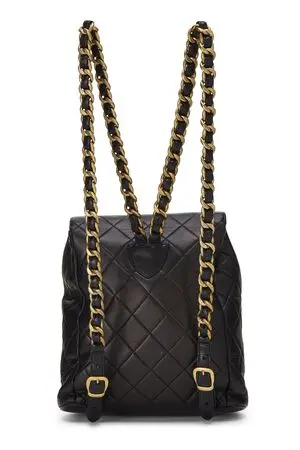 Chanel Quilted Lambskin 'cc' Classic Backpack - Black