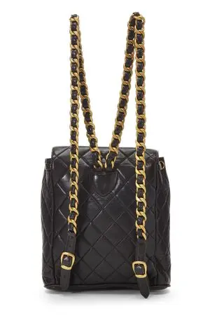 Chanel Quilted Lambskin 'cc' Classic Backpack - Black