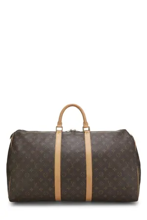 Louis Vuitton Keepall Gold Tone Travel Bags For Women