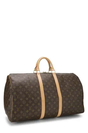 LOUIS VUITTON Monogram Keepall 55 - Brown