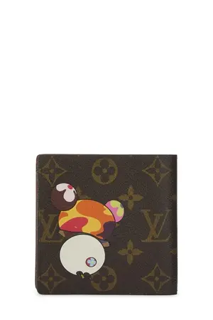 LOUIS VUITTON Takashi Murakami X Monogram Canvas Panda Marco Wallet - Brown