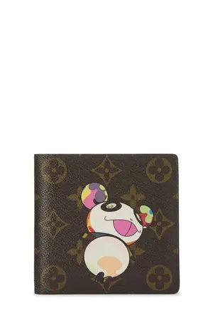 LOUIS VUITTON Takashi Murakami X Monogram Canvas Panda Marco Wallet - Brown