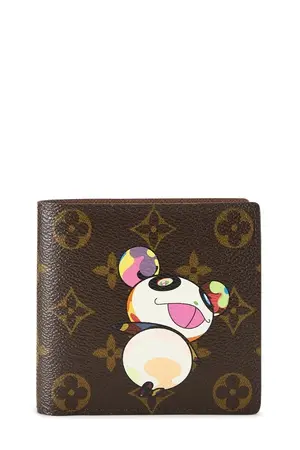 LOUIS VUITTON Takashi Murakami X Monogram Canvas Panda Marco Wallet - Brown