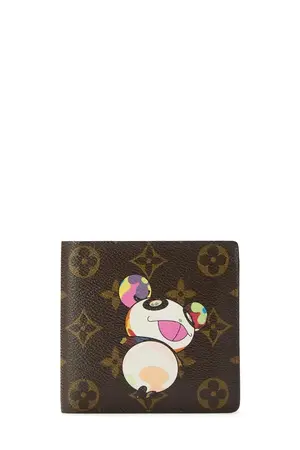 LOUIS VUITTON Takashi Murakami X Monogram Canvas Panda Marco Wallet - Brown