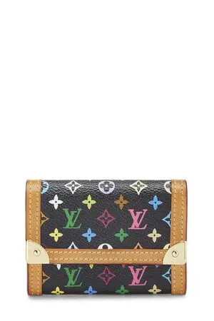 LOUIS VUITTON Takashi Murakami X Monogram Multicolore Porte Monnaie Plat - Black