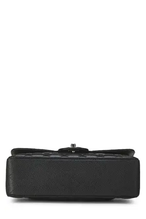 Chanel Quilted Caviar Classic Double Flap Small Shoulder Bag - Black