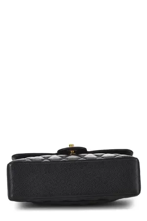 Chanel Quilted Caviar Classic Double Flap Small Shoulder Bag - Black