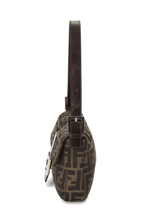 Fendi Zucca Canvas Baguette Shoulder Bag - Brown