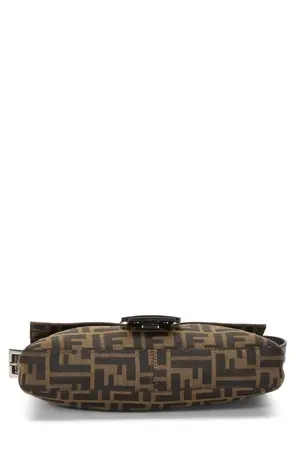 Fendi Zucca Canvas Baguette Shoulder Bag - Brown