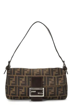 Fendi Zucca Canvas Baguette Shoulder Bag - Brown