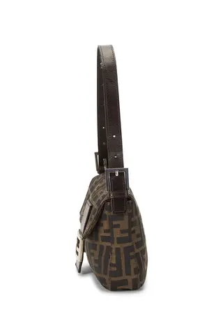 Fendi Zucca Canvas Baguette Shoulder Bag
