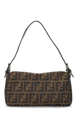 Fendi Zucca Canvas Baguette Shoulder Bag