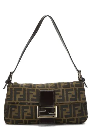 Fendi Zucca Canvas Baguette - Brown