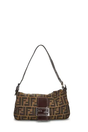 Fendi Zucca Canvas Baguette - Brown